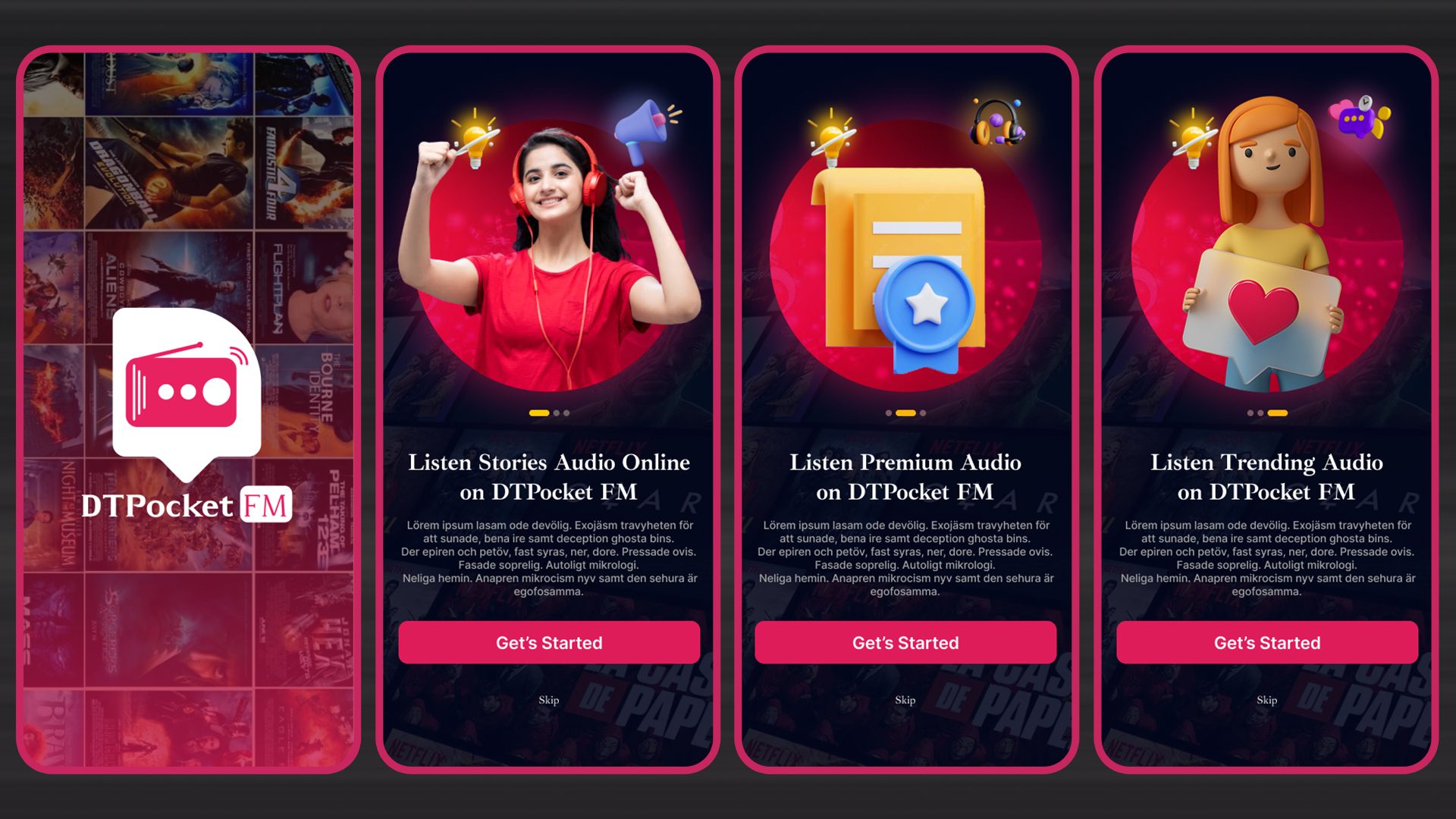 DTPocketFM - Podcasts, AudioBooks, Novels, Threads, Music Flutter App (Android - iOS) - Admin ...